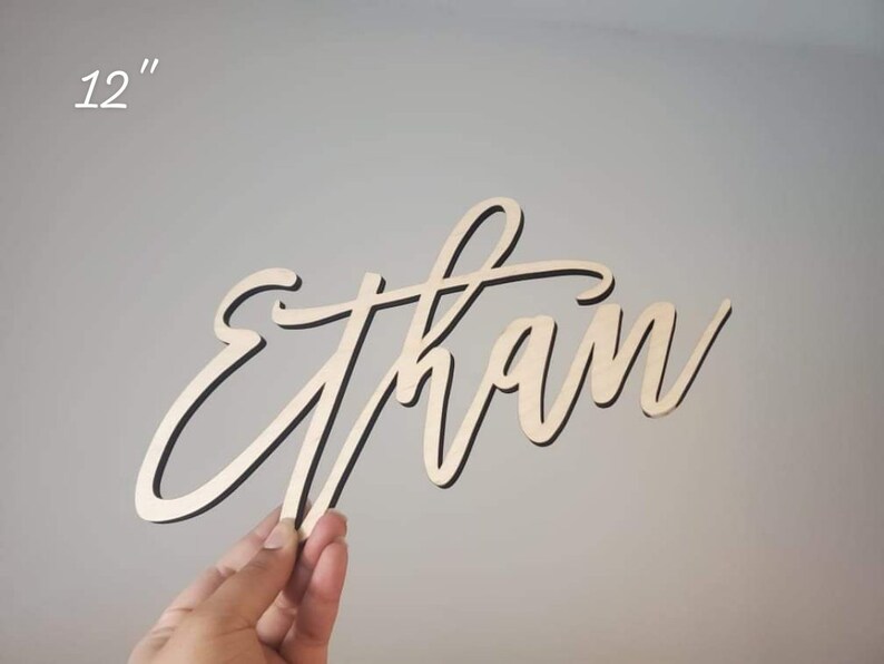 Custom Wood Name Sign, Large Nursery Name Sign, Boho Girl Name Sign ...