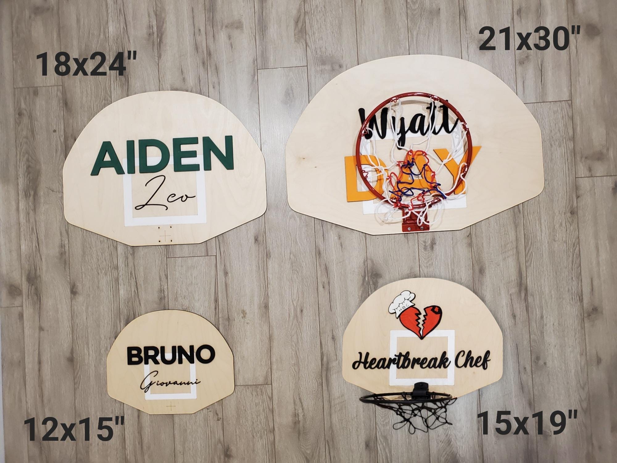 Wood Basketball Hoop Name Sign, Personalized Basketball Hoop, Custom ...