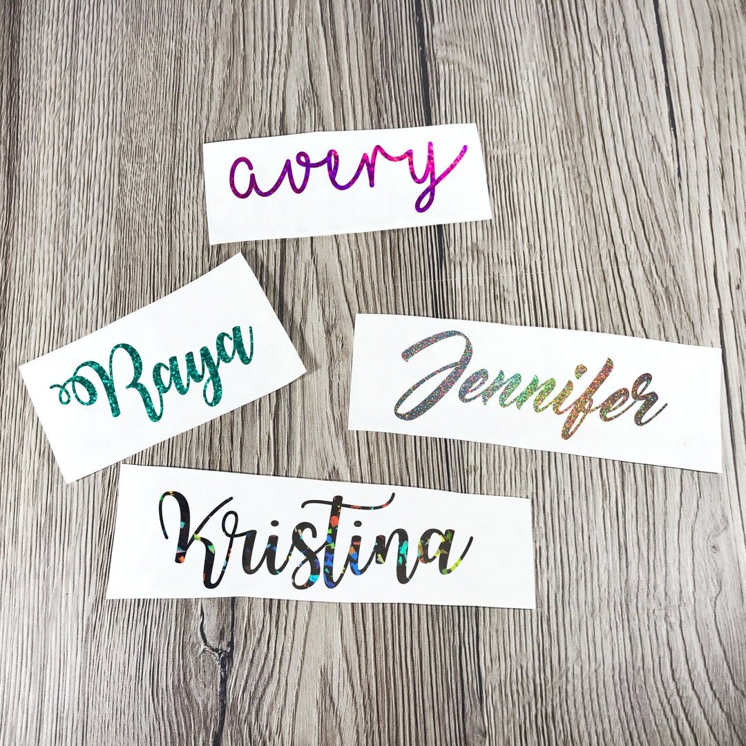 Custom Vinyl Name Decal, Laptop Decal, Helmet Vinyl, Water Bottle Vinyl ...