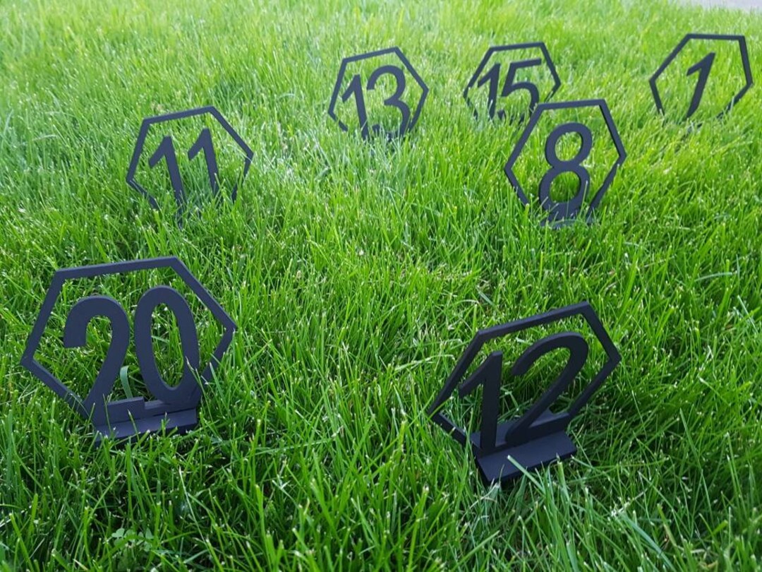 1-20 Custom Table Numbers for Wedding, 20 Wedding Table Numbers, Hand ...