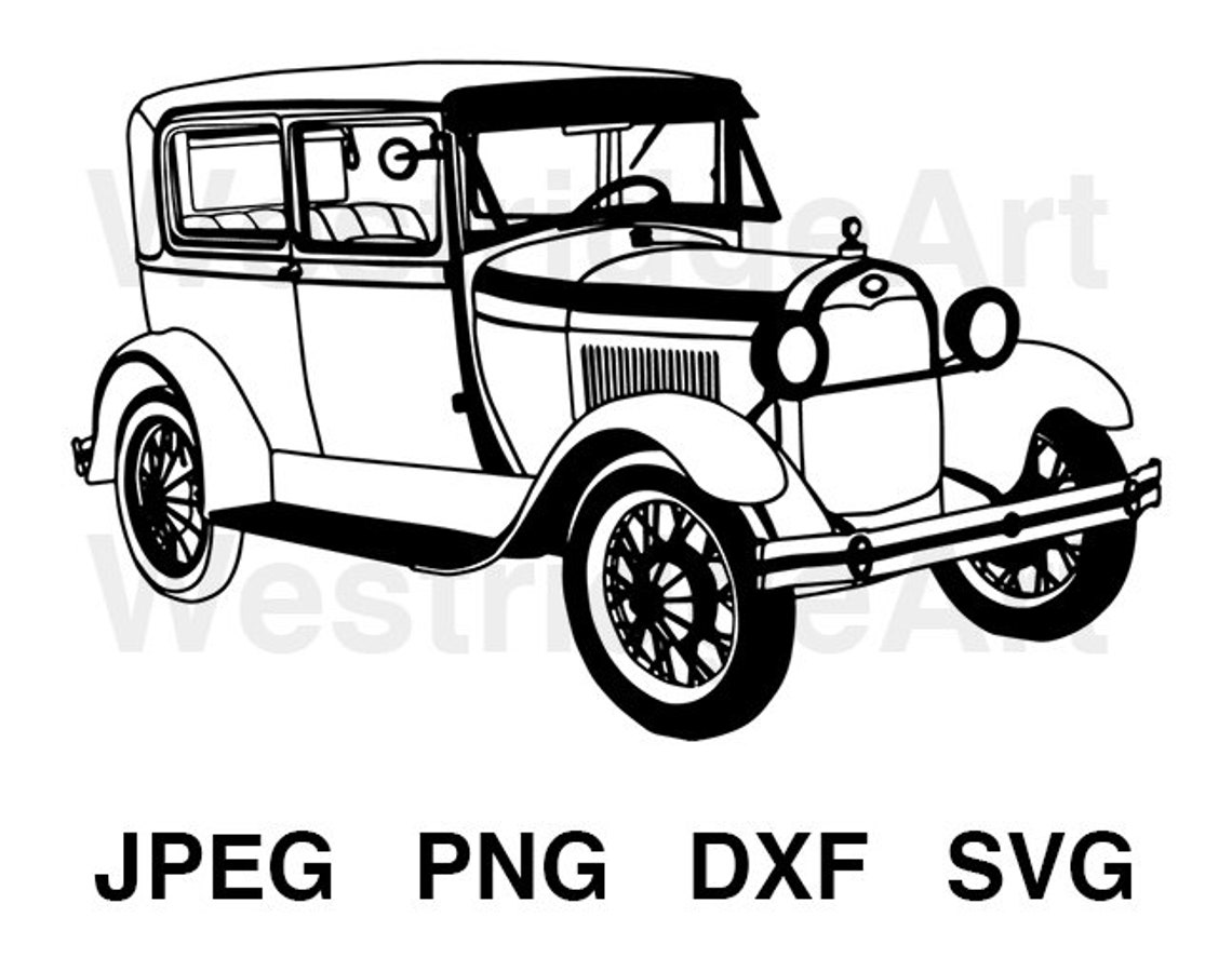 Ford Model-a Car Vintage Car Clipart Vector Clip Art - Etsy