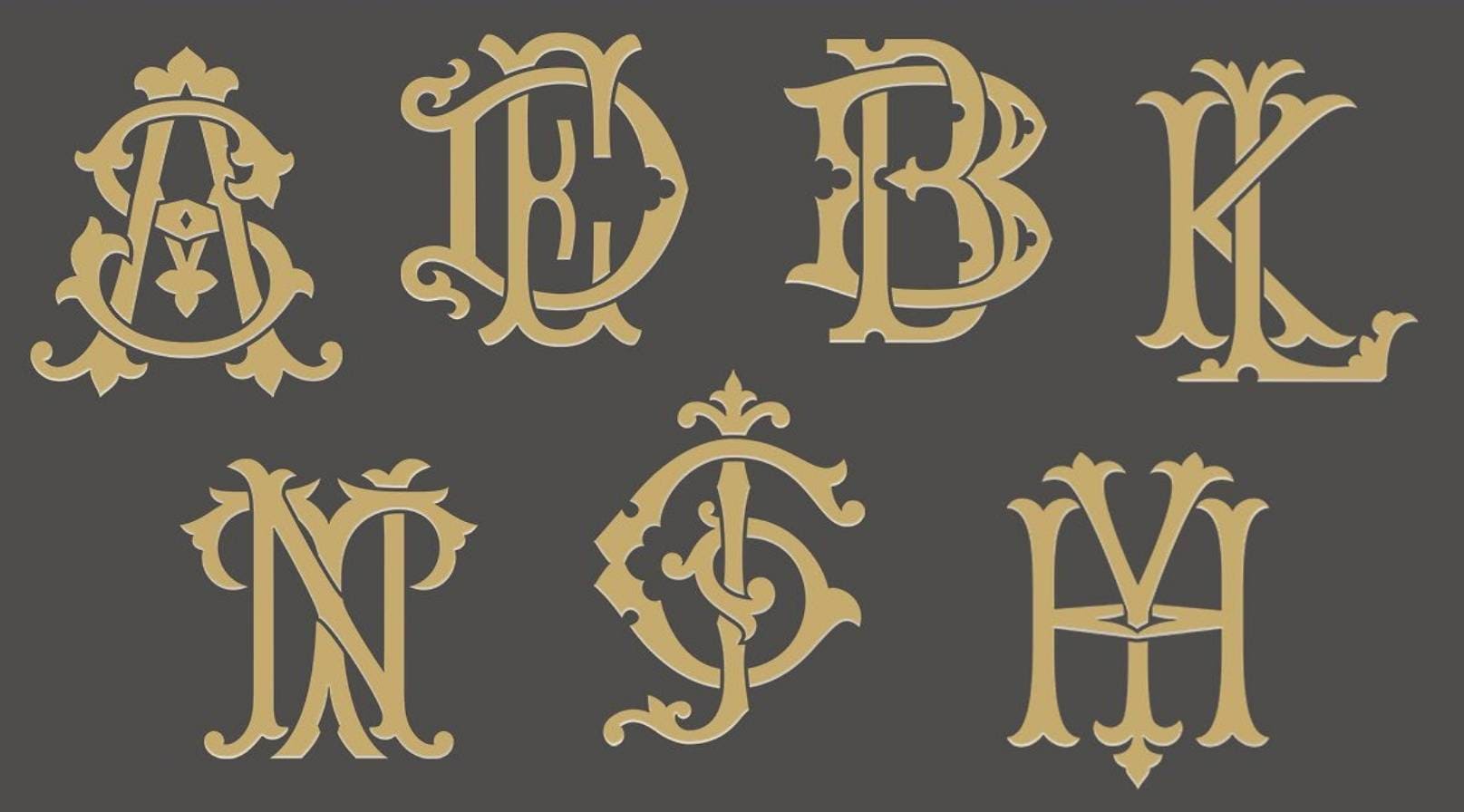 Vinyl Monogram Monogram Decals Initial Decals Customized - Etsy Canada