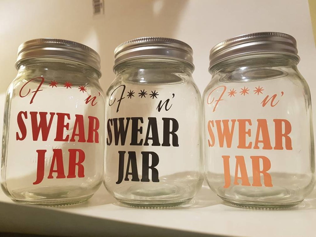 Swear Jar, Curse Jar, Profanity Jar, Piggy Bank, Coin Collection, Money Collection, Swearing Jar ...