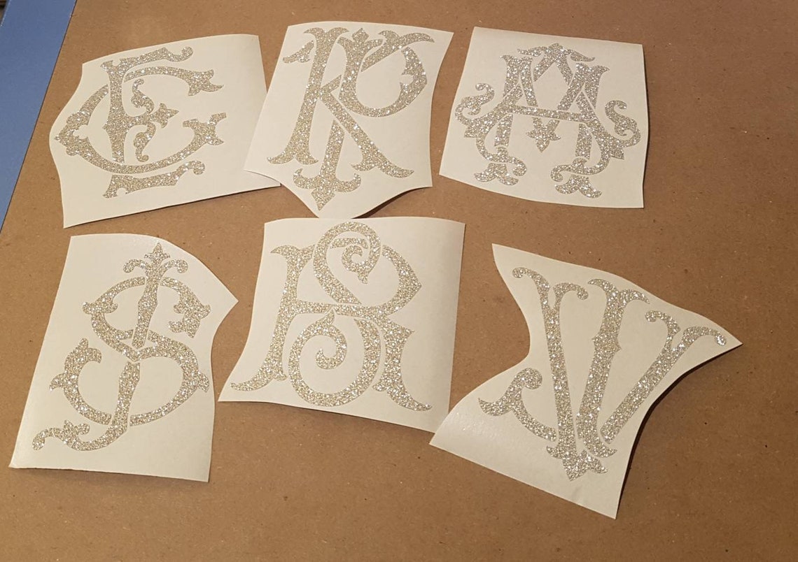 Vinyl Monogram, Monogram Decals, Initial Decals, Customized Unique ...