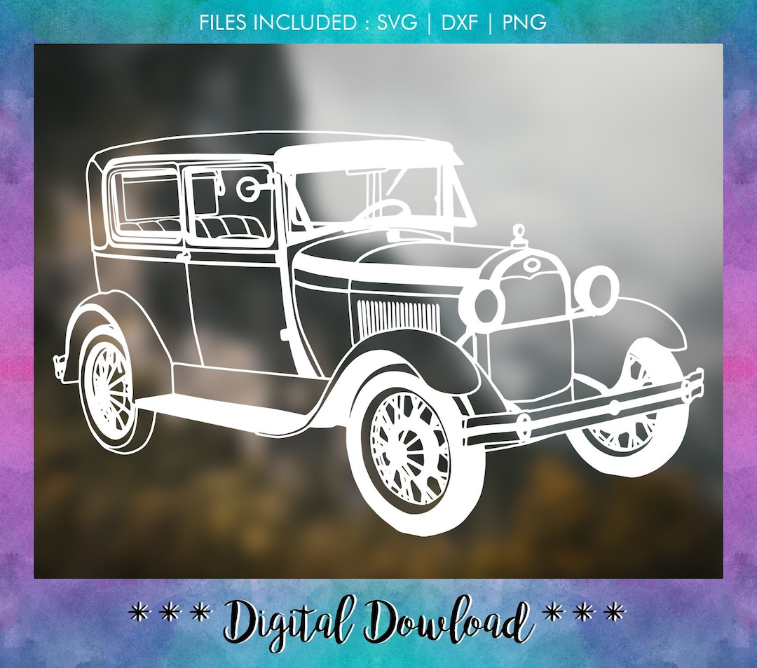 Ford Model-a Car, Vintage Car Clipart Vector Clip Art Graphics-digital ...