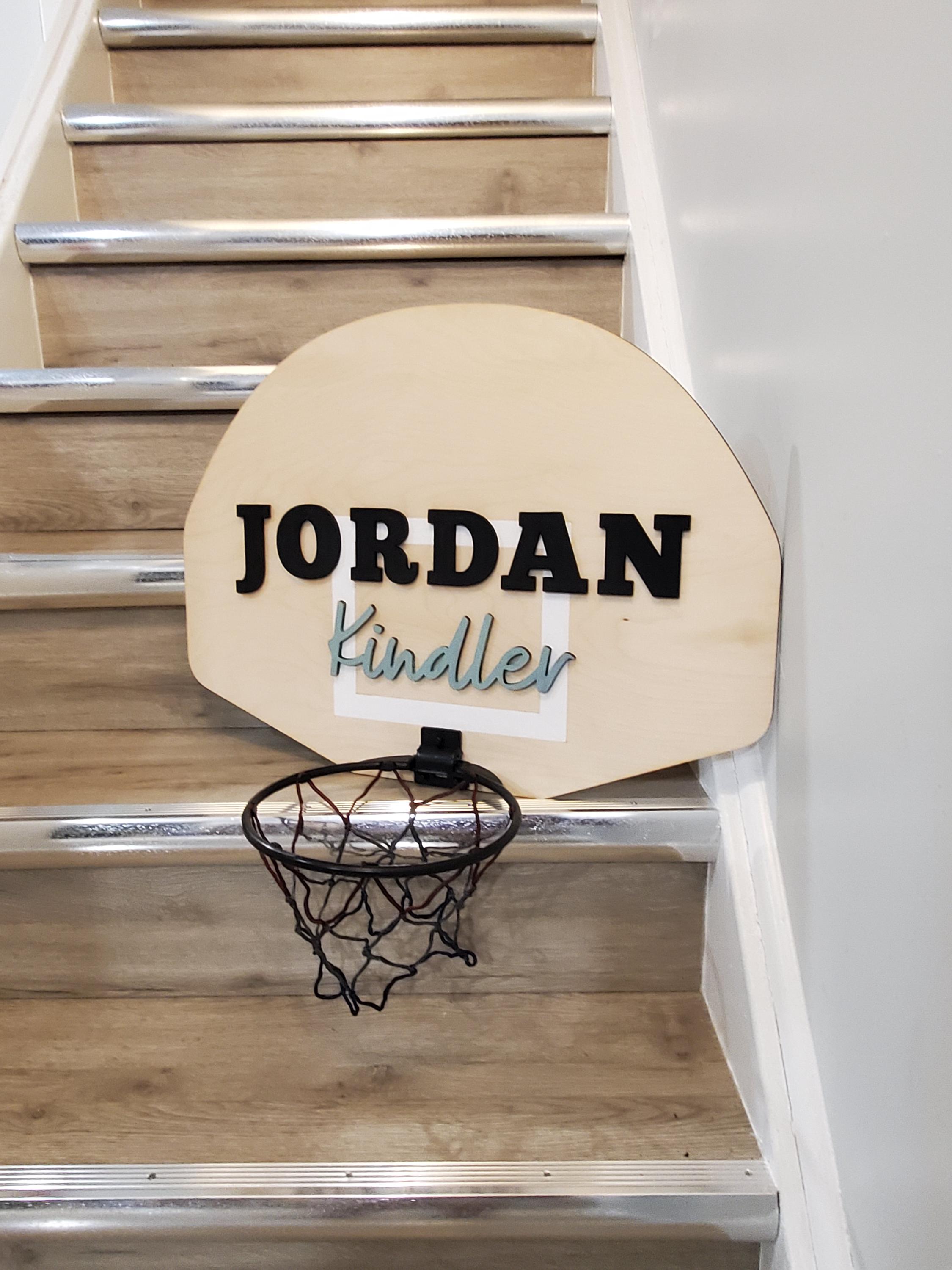 Wood Basketball Hoop Name Sign, Personalized Basketball Hoop, Custom ...