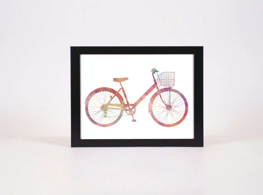 Mixed bike posters Bicycle art retro bicycle print Bicycle home decor ...