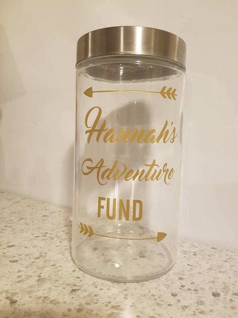 Custom Travel Jar, Money Jar Vinyls, Custom Travel Gifts, Traveller ...