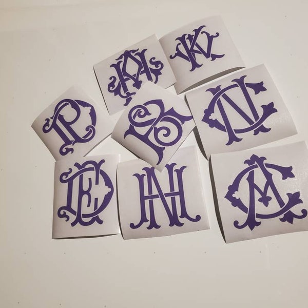2 Letter Monogram - Etsy