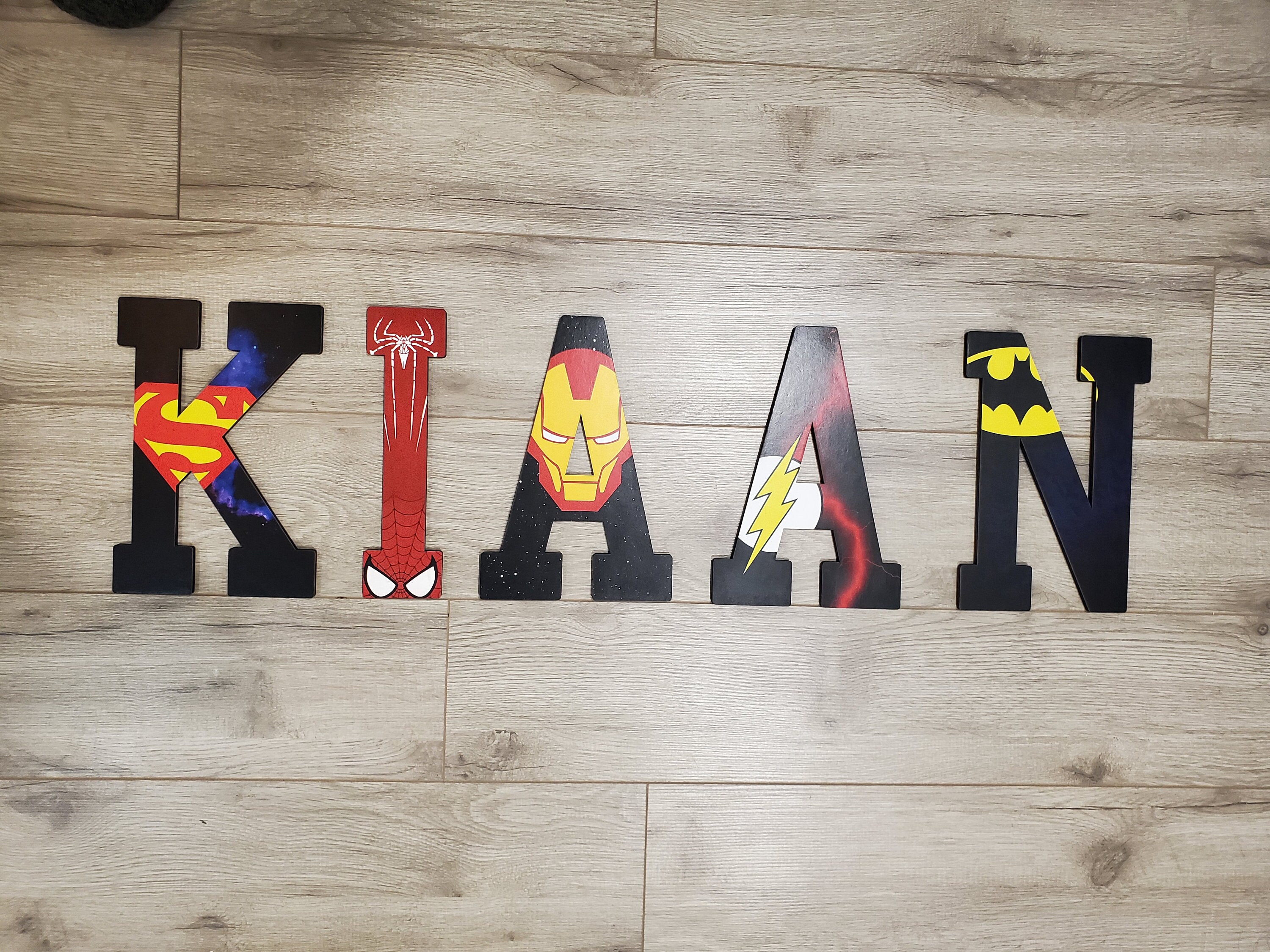 Superhero Wooden Letters, Boy or Girl Bedroom, Birthday Gift ...