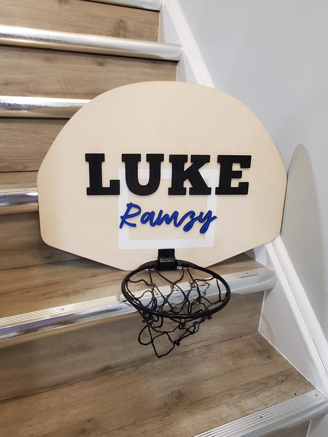 Wood Basketball Hoop Name Sign, Personalized Basketball Hoop, Custom ...