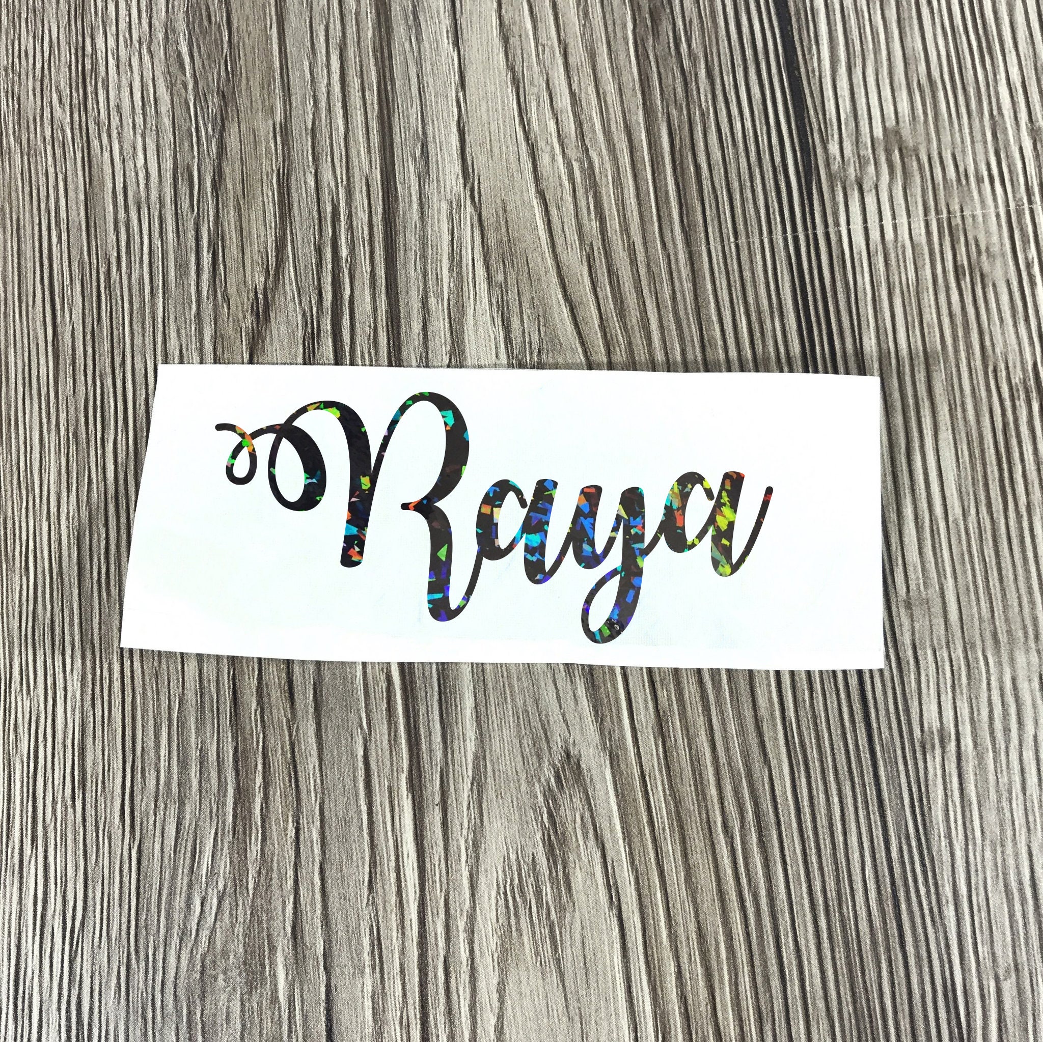 Custom Neon Vinyl Holo Glitter Decal Holographic Name - Etsy Canada