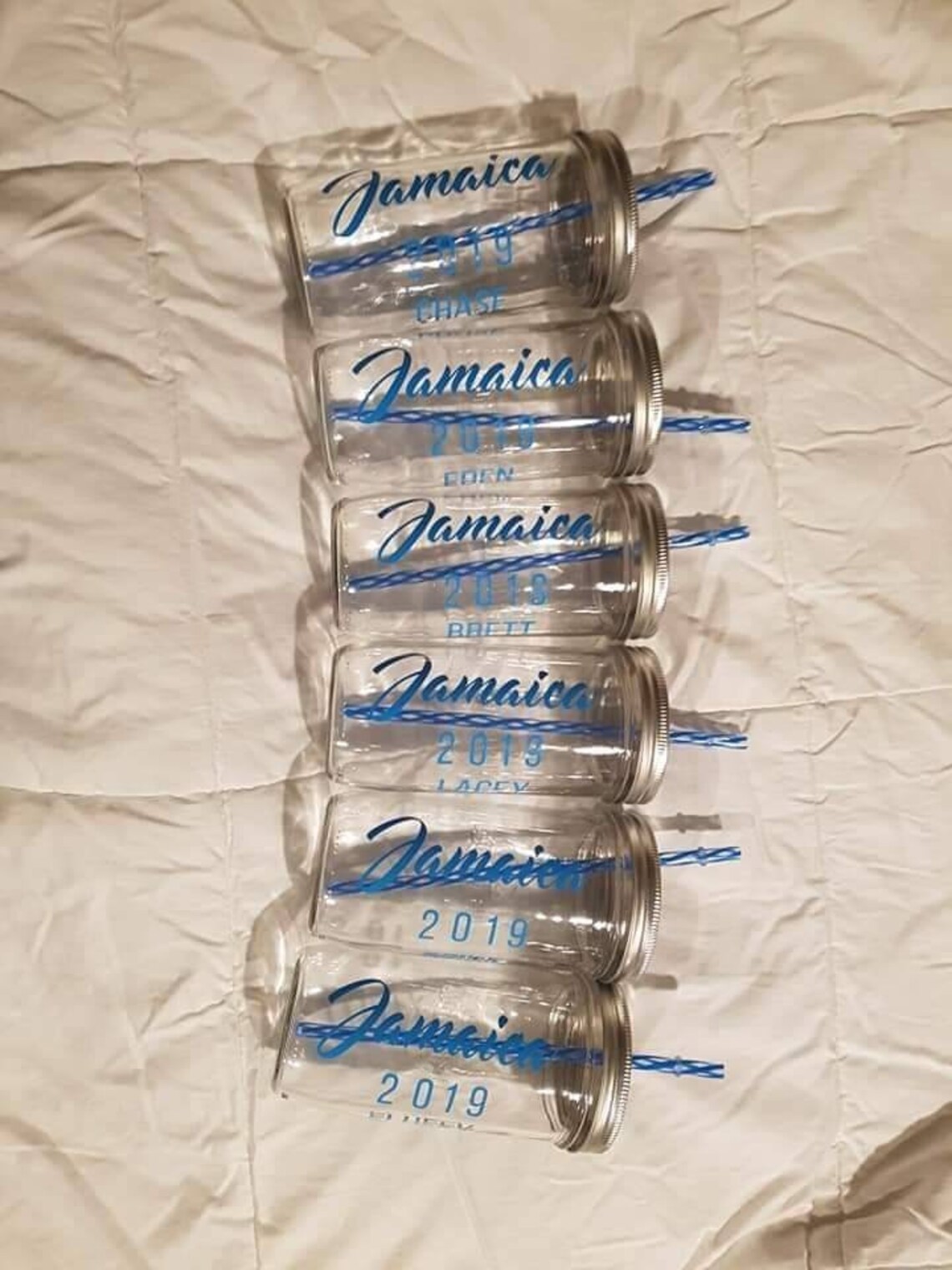 Vaso de vidrio personalizado vaso de tarro de albañil | Etsy