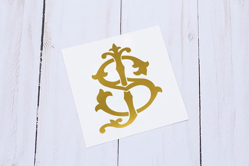 Vinyl Monogram Decals, 2 Letter Initial Decals, Customized Unique ...