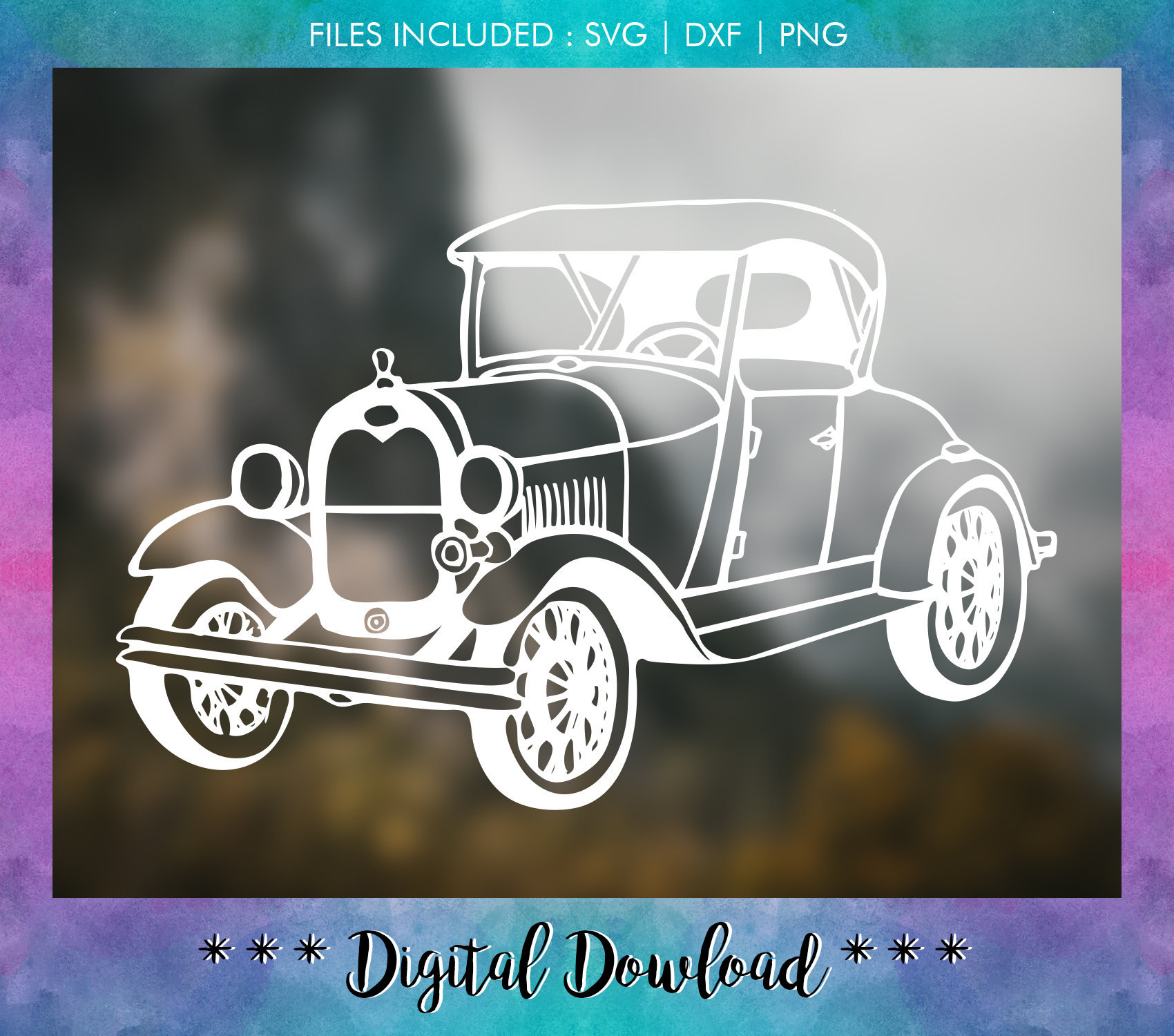 Ford Model-a Convertible Car Vintage Car Clipart Vector Clip - Etsy Canada