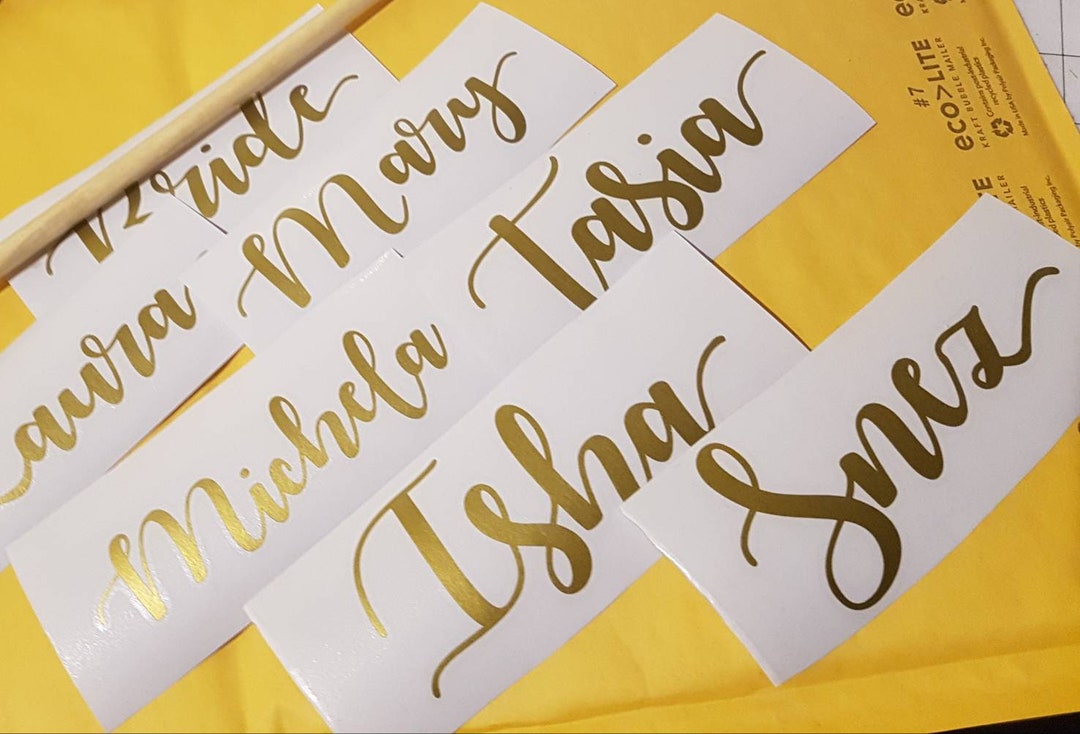 Custom Vinyl Name Decals Laptop Decals Helmet Vinyl, Water Bottle ...