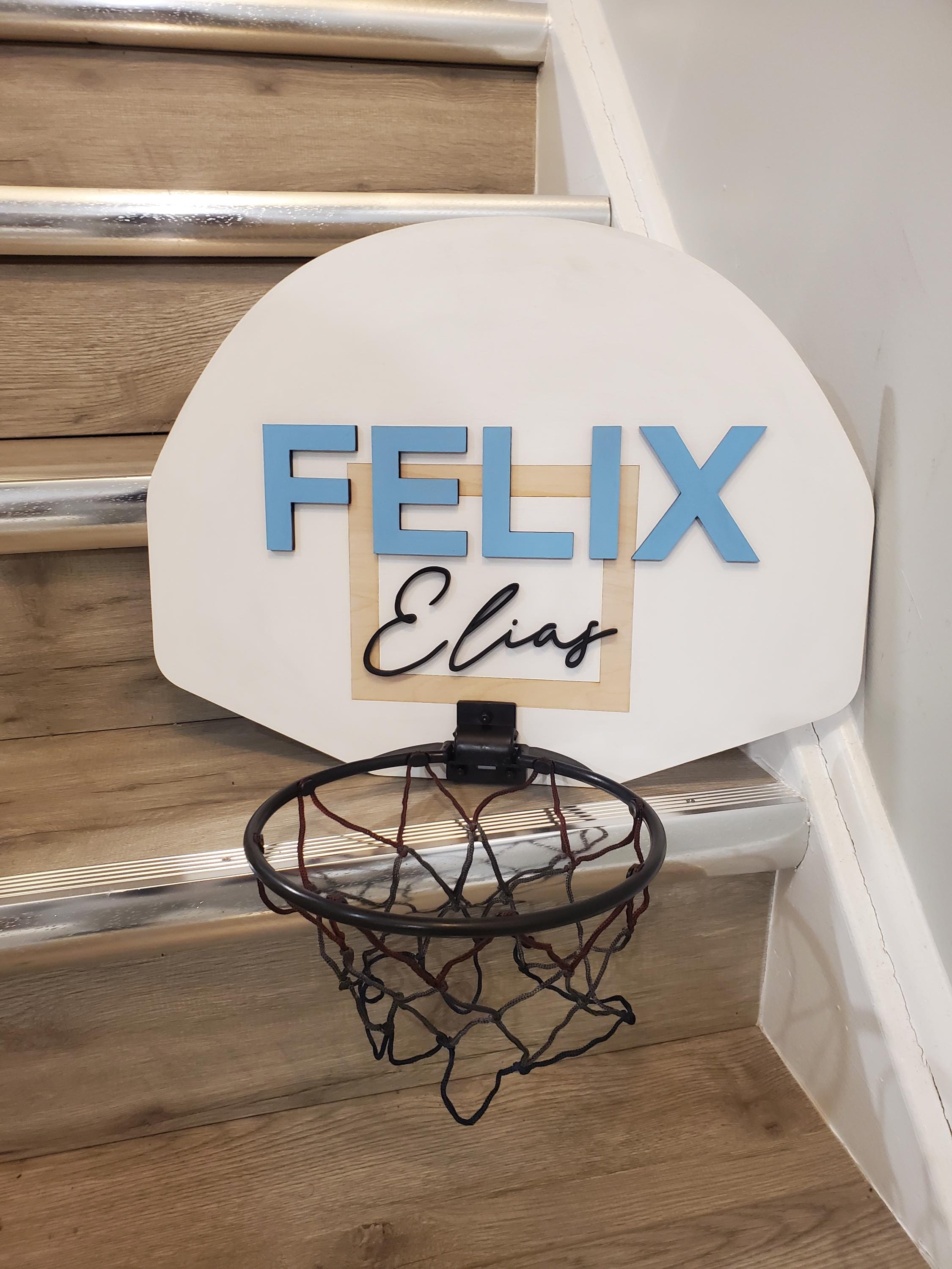 Wood Basketball Hoop Name Sign, Personalized Basketball Hoop, Custom ...