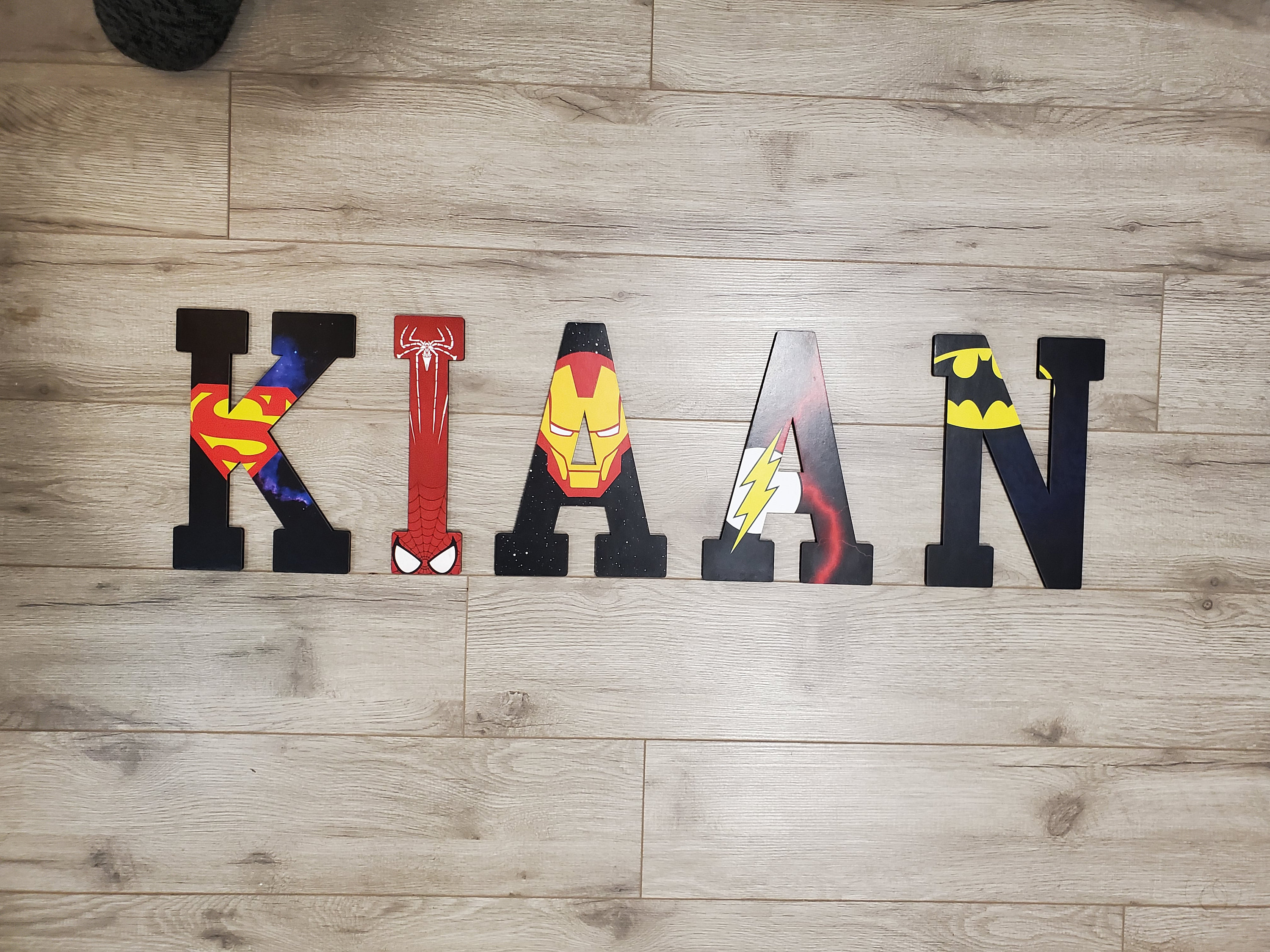 Superhero Wooden Letters, Boy or Girl Bedroom, Birthday Gift ...
