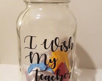 I Wish My Teacher Knew Jar - Etsy