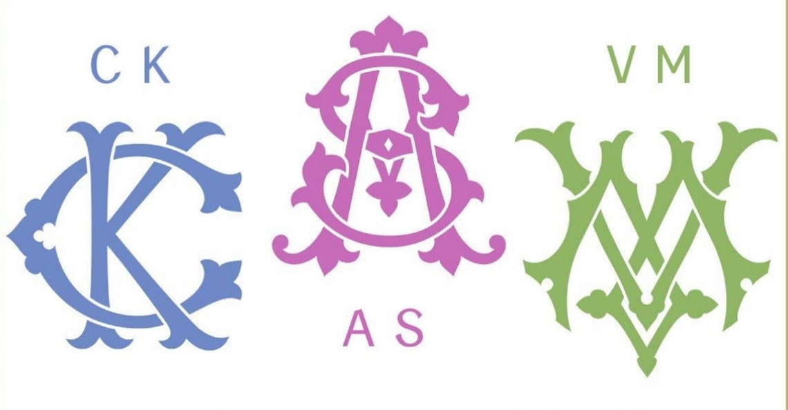 Vinyl Monogram, Monogram Decals, Initial Decals, Customized Unique ...