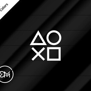 PlayStation Triangle Circle X Square Vinyl Decal | Etsy