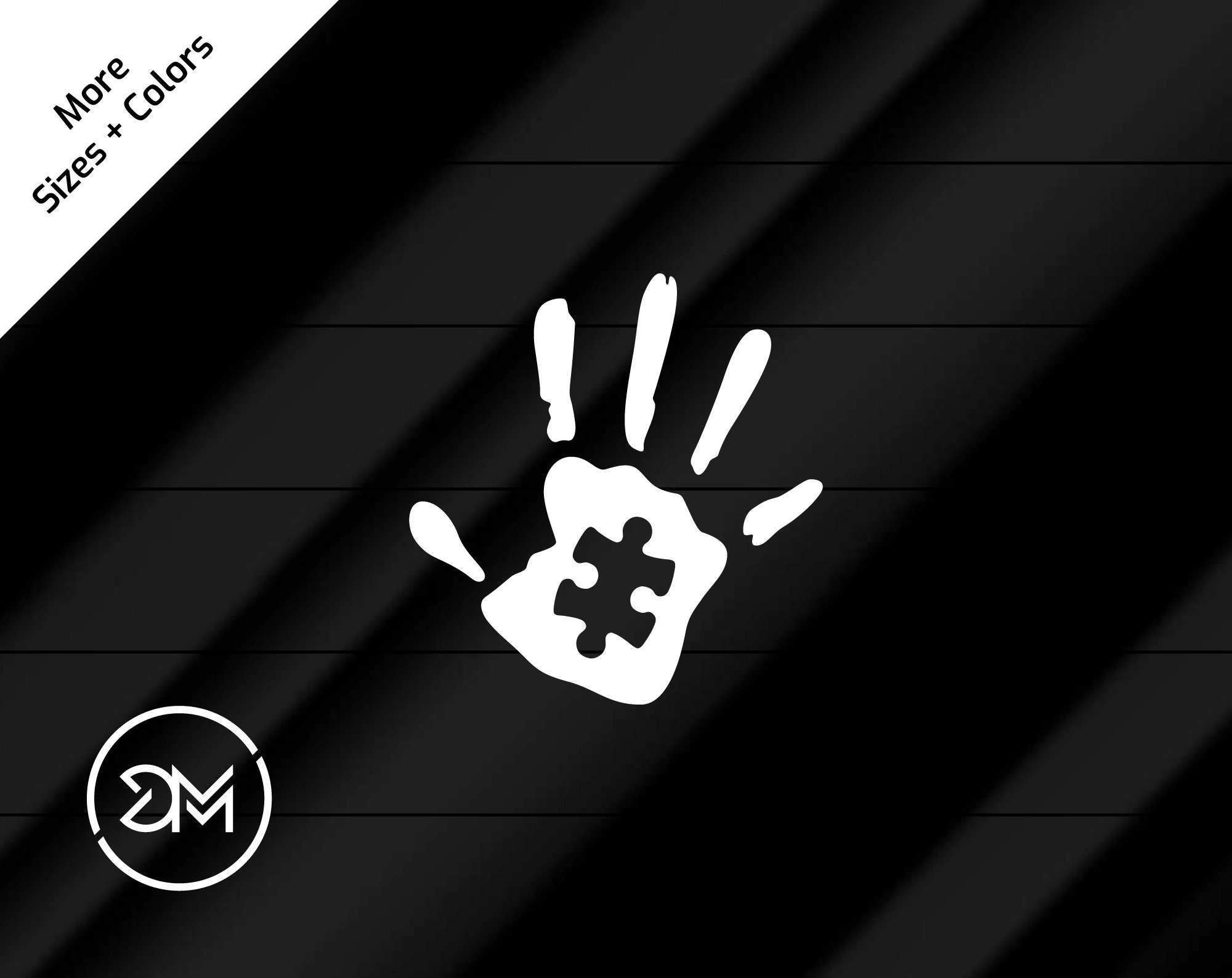 Autism Awareness Hand Print Puzzle Piece Vinyl Decal | Etsy