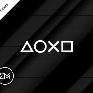 PlayStation Triangle Circle X Square Horizontal Vinyl Decal | Etsy