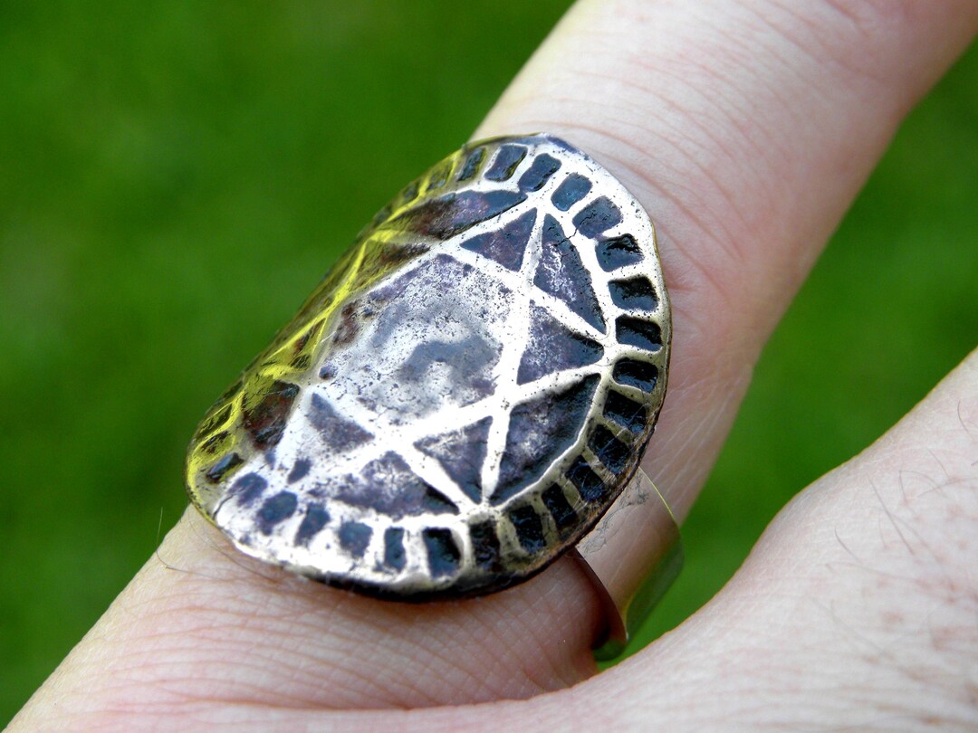 Jewish Signet Ring Authentic 1200 S AH/1800 S AD Ancient Star of David ...