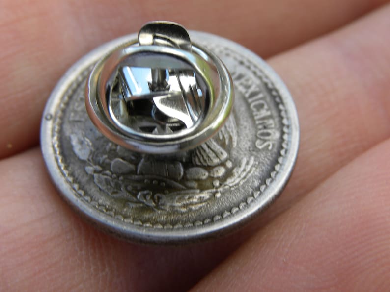 Vintage Mexican 5 Centavos Coin Brooch: Aztec Calendar Handmade Pin - Etsy