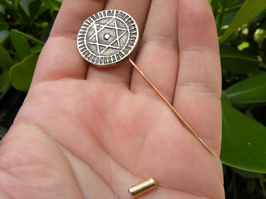 Judaica Jewish Stick Pin Brooch Jewelry Authentic 1289AH/1872AD Ancient ...