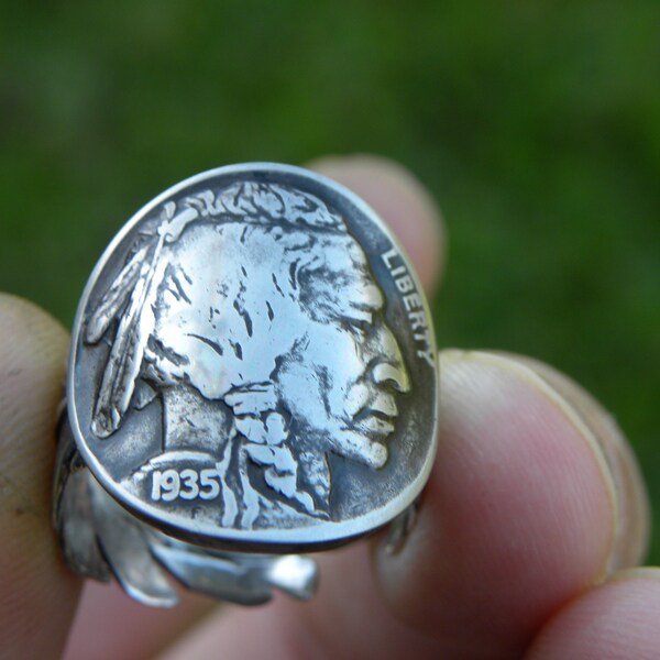Womens Sterling Coin Ring - Etsy