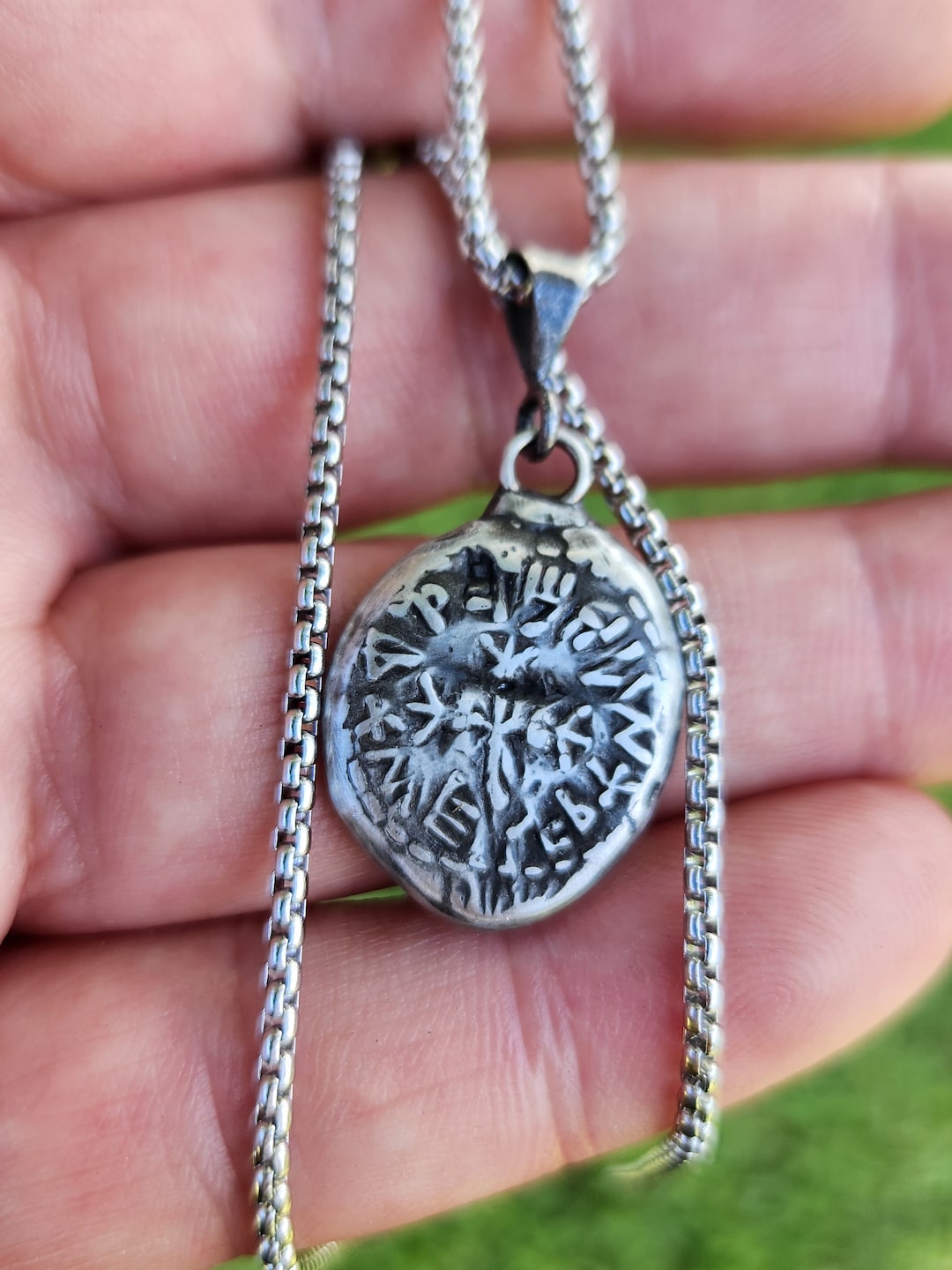 Pomegranate Reproduction Coin JEWISH Necklace Pendant Nice Hanukkah Bar ...