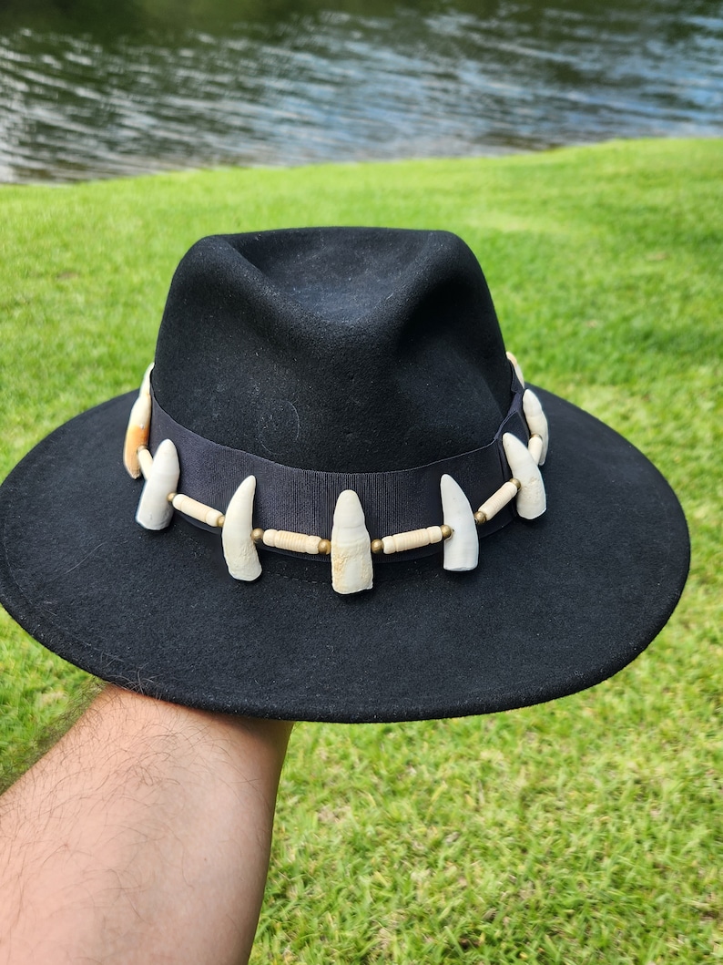 Genuine Alligator Tooth and Genuine Buffalo Bones Hat Band One - Etsy