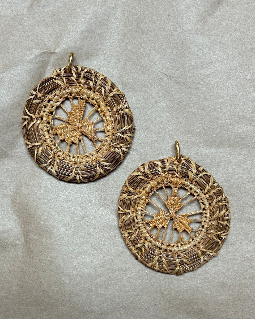 Woven Pine Needle Pendant - Etsy