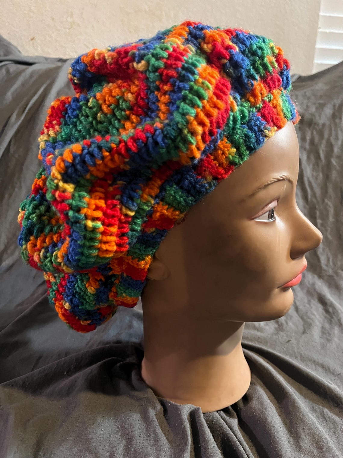 Crochet Bonnet, Rainbow - Etsy