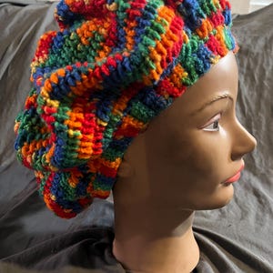 Crochet Bonnet, Rainbow - Etsy