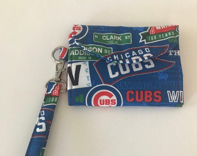 The Batter Up: Tri-fold Wrist Wallet licensed Chicago Cubs Print - Etsy