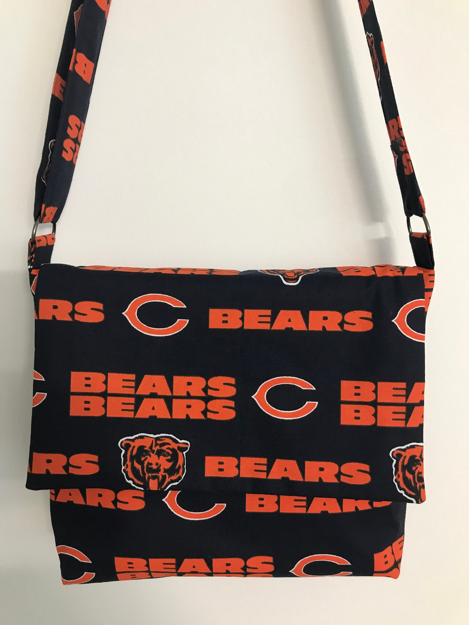 The Touchdown: Chicago Bears Licensed Fabric Purse/messenger Bag - Etsy