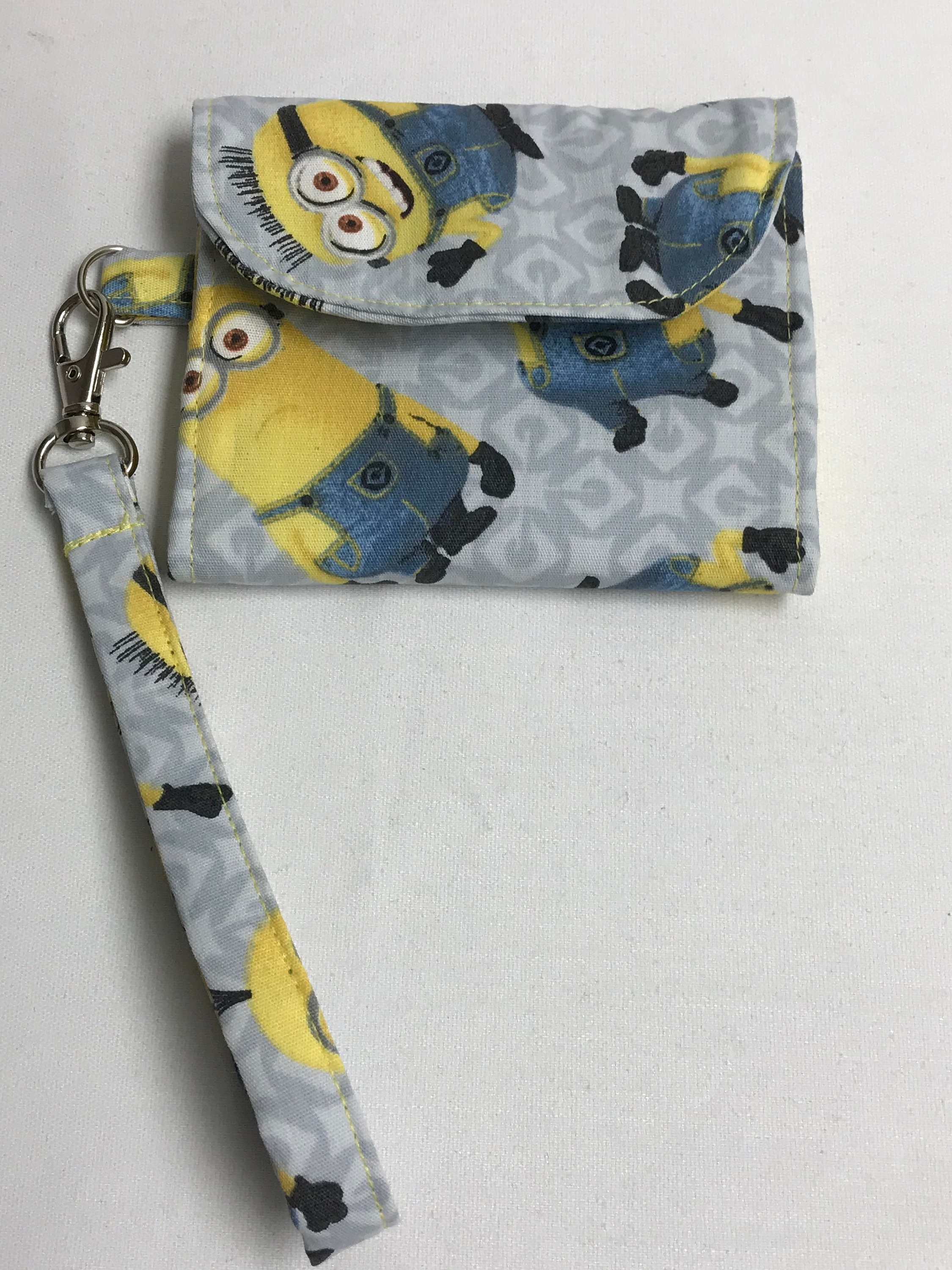 Minion Print Fabric Tri-fold Wrist Wallet - Etsy
