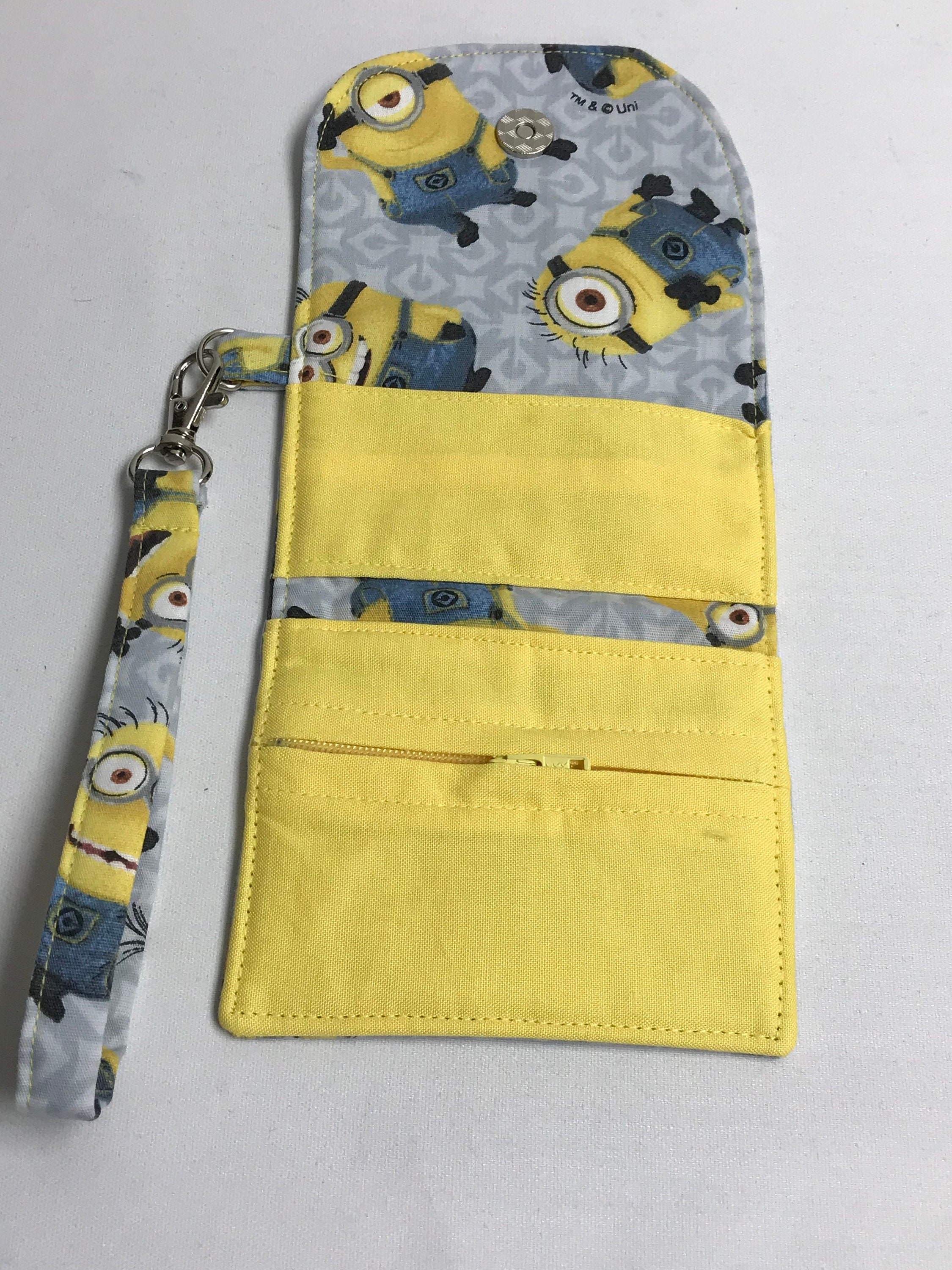 Minion Print Fabric Tri-fold Wrist Wallet - Etsy