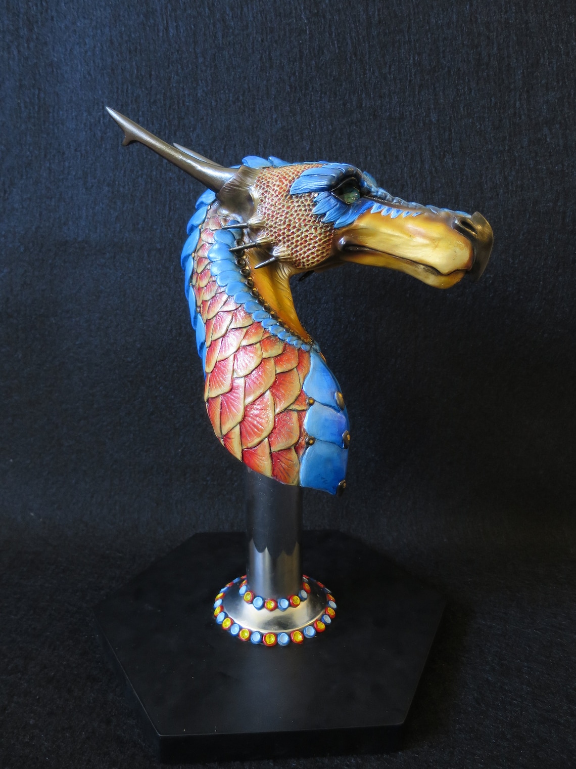 Realistic Fantasy Dragon Sculpture Figure Large Bust - Etsy