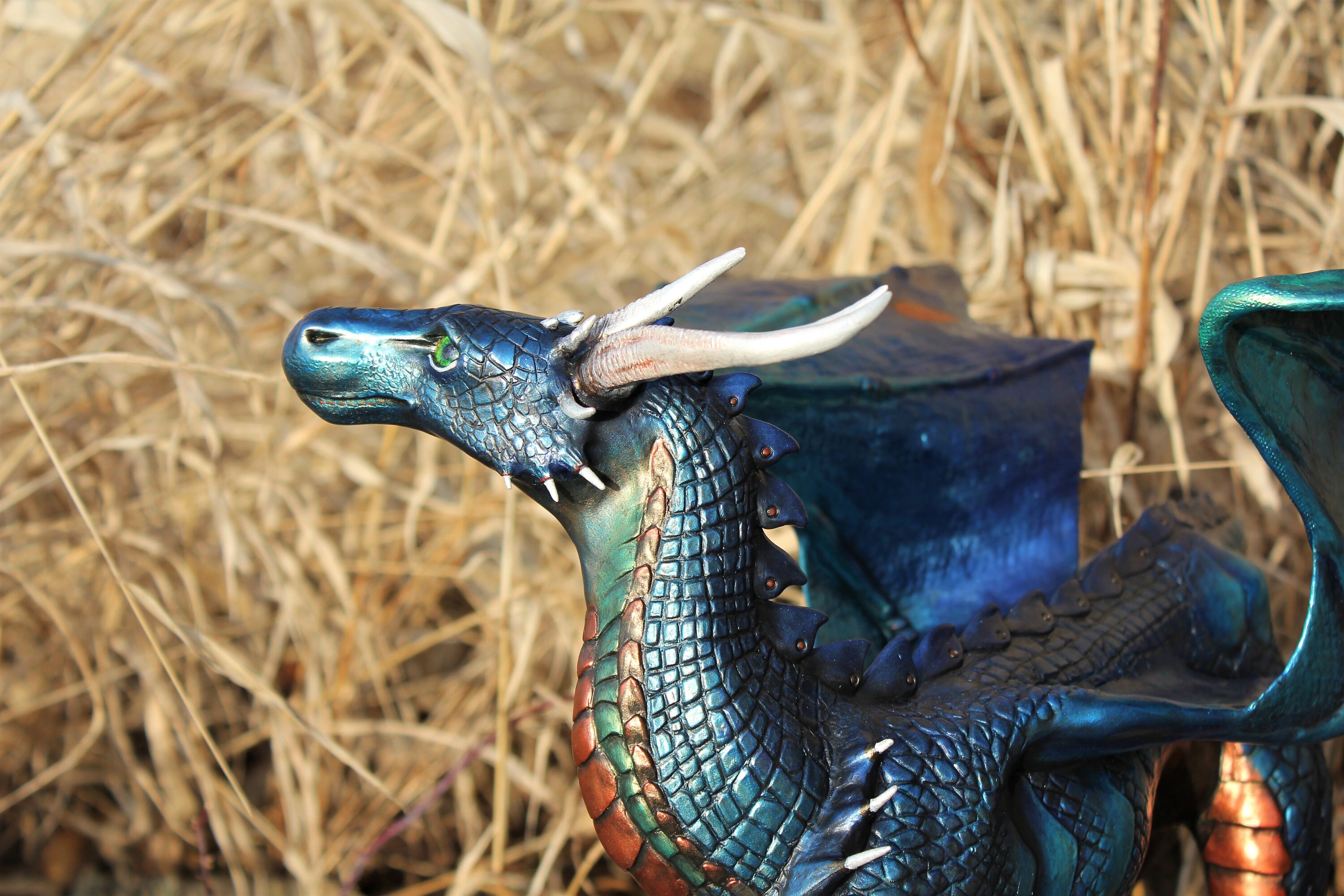 Verity Large Realistic Polymer Clay Fantasy Dragon Figure | Etsy