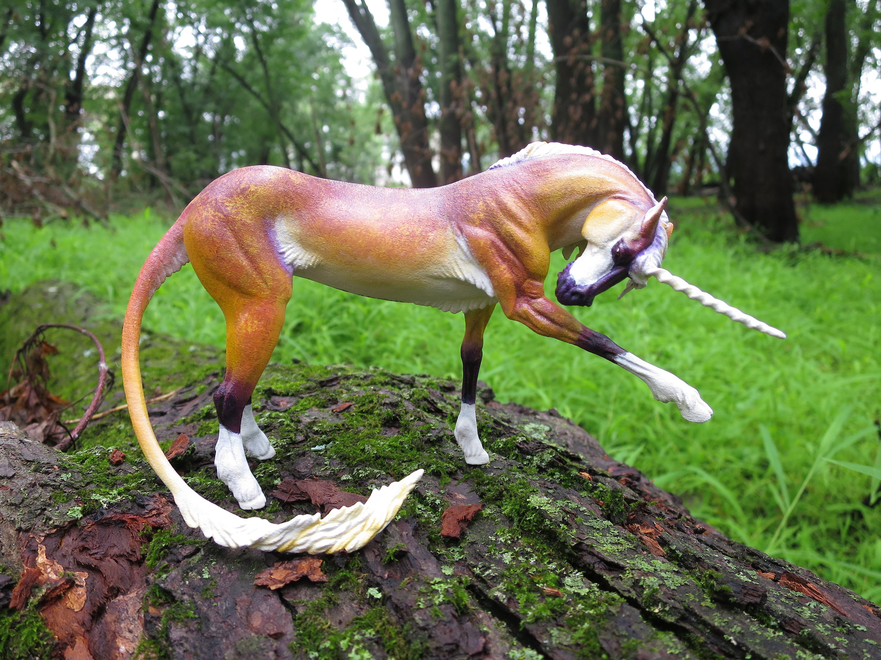 Artistic Model 3D Print Unicorn Figure Hand Painted Sculpture - Etsy