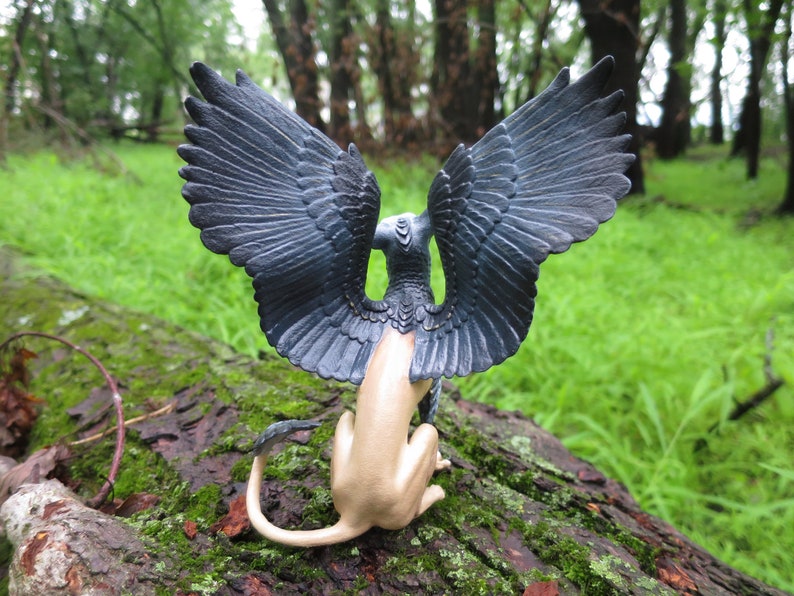 Artistic Model 3D Print Griffin Gryphon Figure Hand Painted Sculpture ...