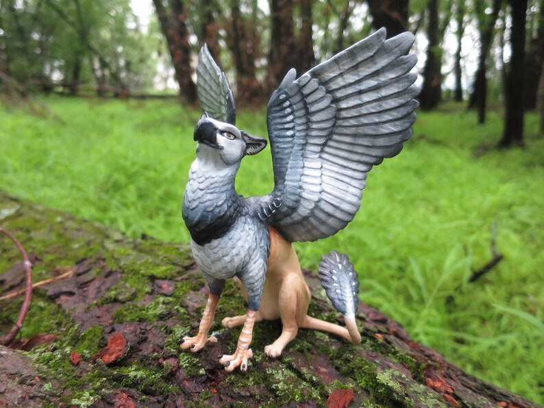Artistic Model 3D Print Griffin Gryphon Figure Hand Painted Sculpture ...