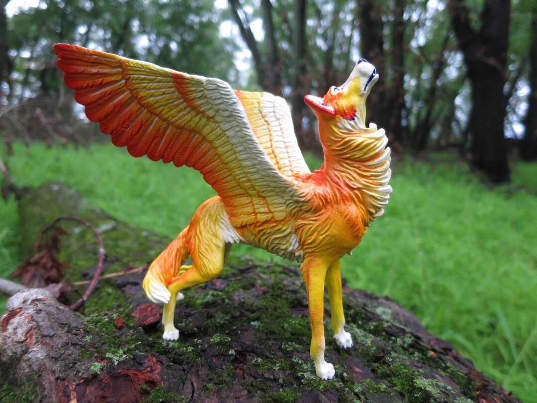 Artistic Model 3D Print Winged Wolf Figure Hand Painted Sculpture - Etsy