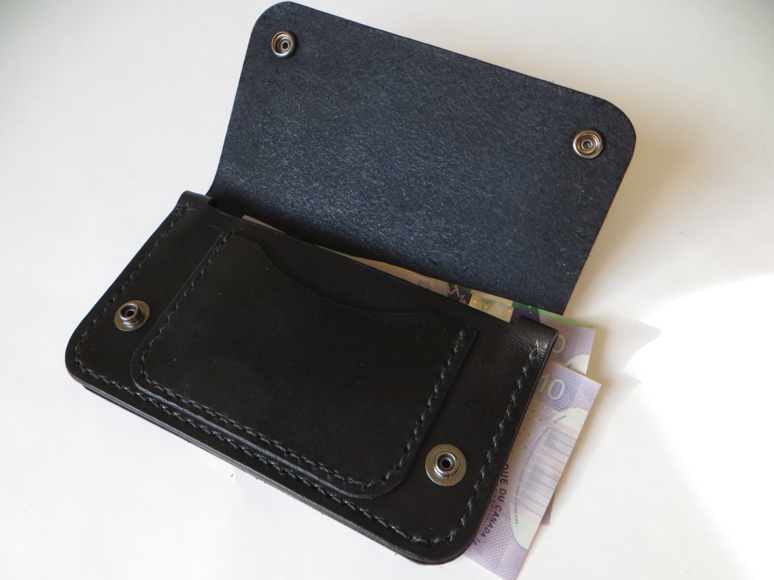 Trucker Wallet, Biker Wallet, Full Grain Leather Wallet, Mens 6 ...