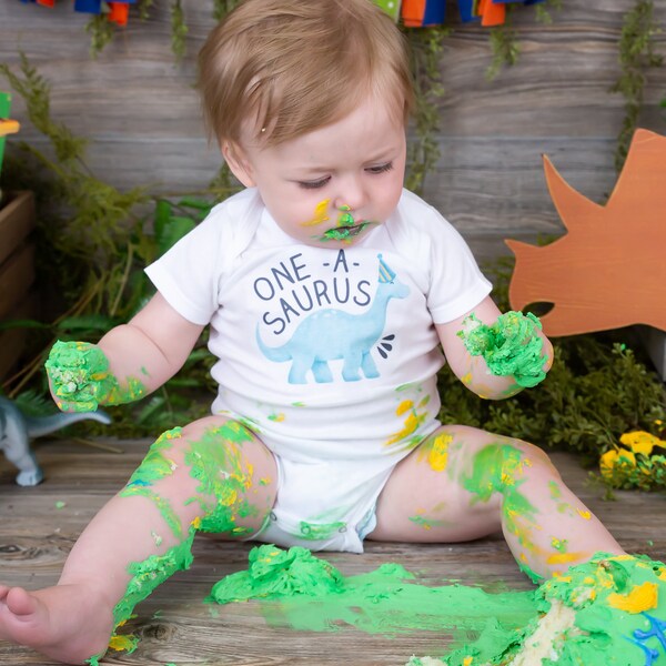 One a Saurus Birthday Invitations - Etsy