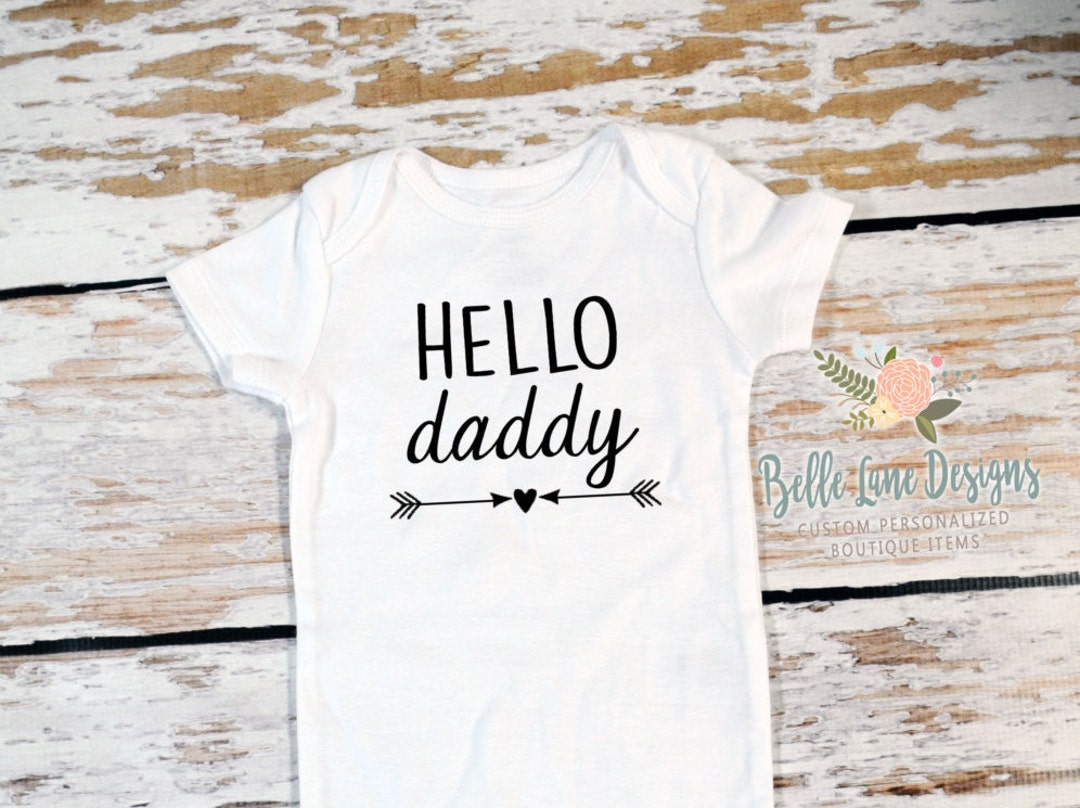 Hello Daddy Onesie New Baby for Dad & Family Expecting - Etsy