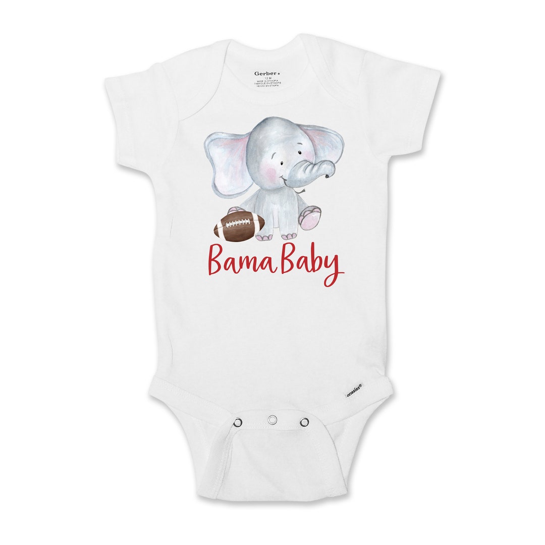 Alabama Bodysuit, Bama Baby Outfit, Elephant Alabama Football, Roll ...